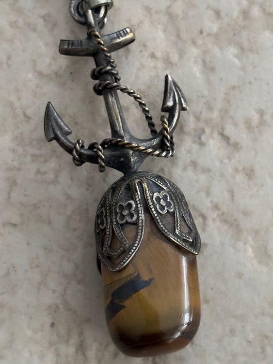 Antike Uhrenkette mit grossem Stein Tigerauge (Gebraucht) in Jegenstorf ...