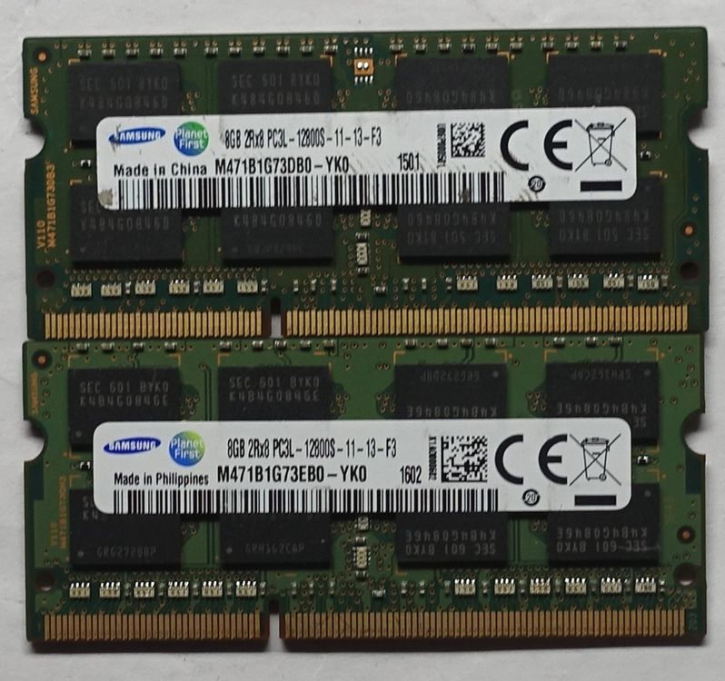 16GB DDR3 PC3L-12800 Memory Samsung für Laptop (Gebraucht) in Holzhäusern ZG für CHF 24 – mit ...