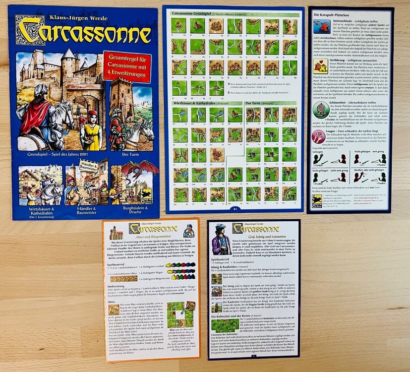 Carcassonne Big Box Grundspiel und 5 Erweiterungen (Neu (gemäss ...