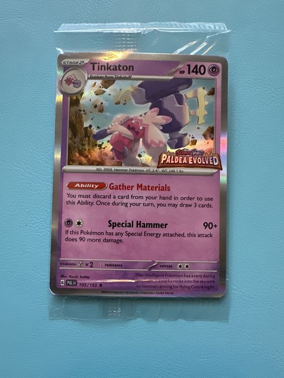 Pokemon Paldea Evolved Tinkaton Rare Promo Sealed | Kaufen auf Ricardo