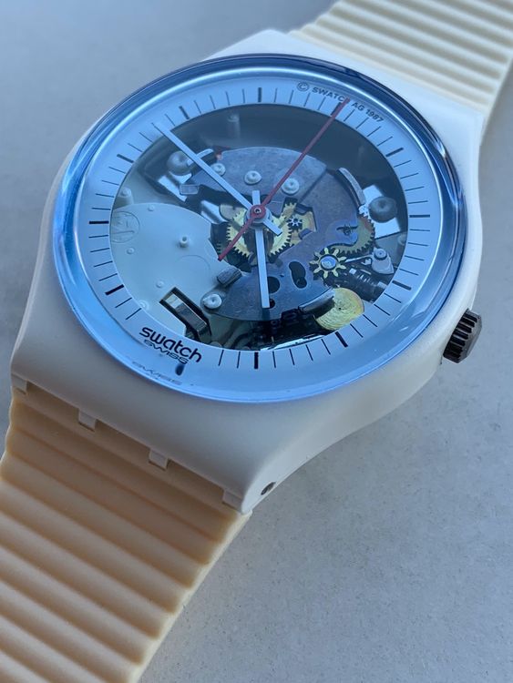 SWATCH *GENT (Ø 34.00)*GW110* WHITE KNIGHT* 1987/1988* NEU*2 (Neu und originalverpackt) in ...