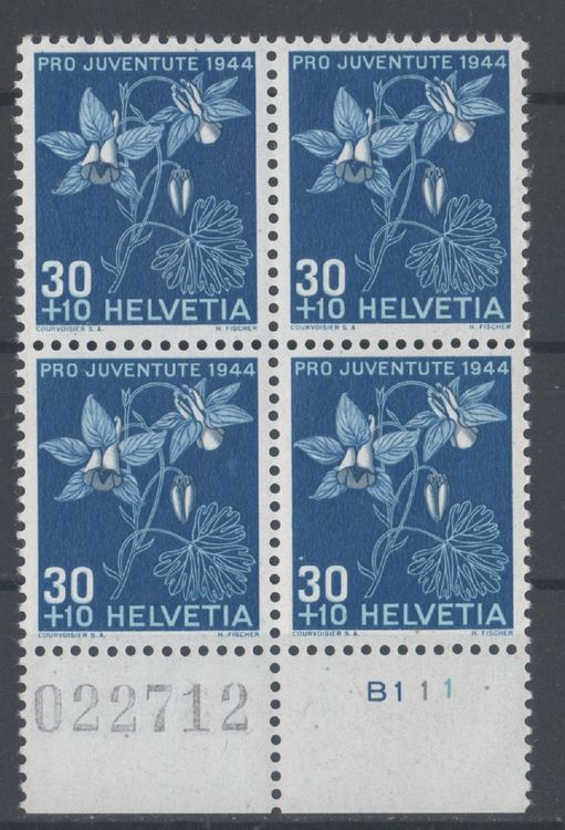 Viererblock PJ 112 mit Rf. Glorienschein und nicht kat. Pf. (Neu (gemäss Beschreibung)) in ...