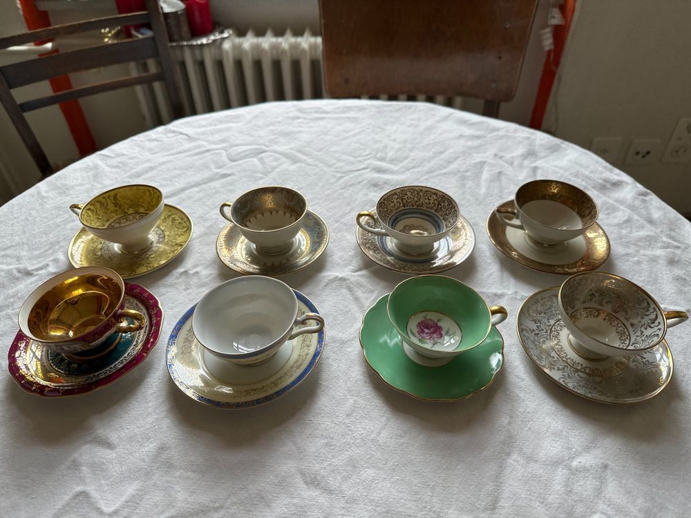 Vintage Tassen und Untertassen Set, 8 Stück (Gebraucht) in Zürich für ...