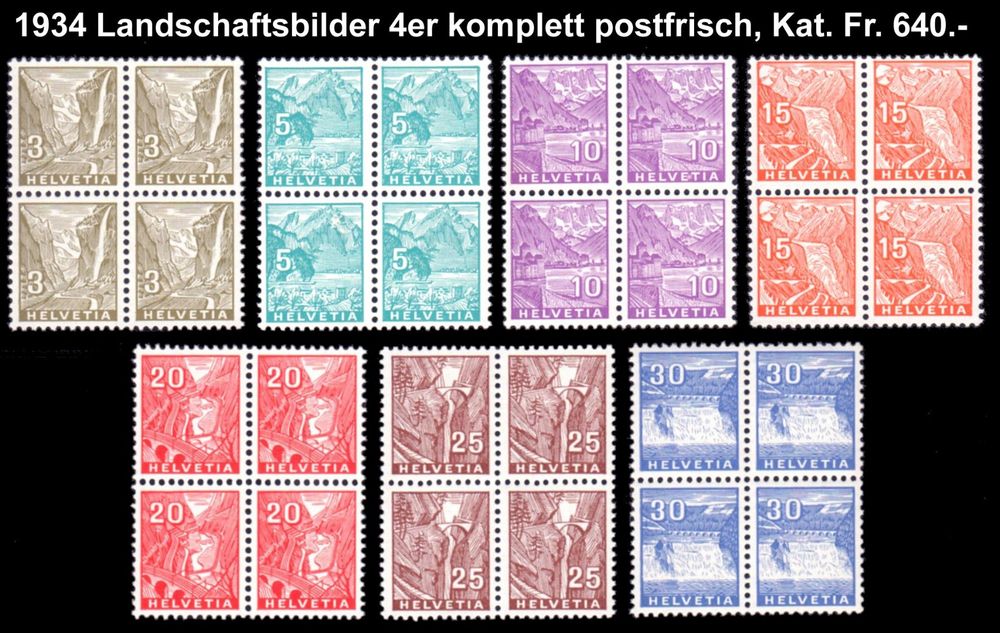 1934 Landschaftsbilder 4er ** 194-200, Kat. Fr. 640.- (Neu (gemäss Beschreibung)) in Eskisehir ...