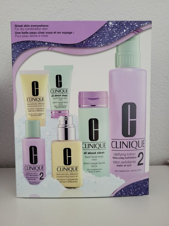 Clinique 3 Phasen Set XXL Set No. 2 Dry Skin Clarifying DDML (Neu und ...