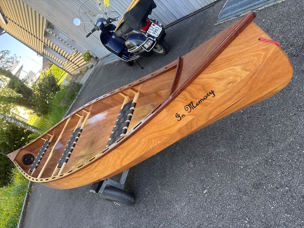 Neuwertiges Holz-Kanu – leicht, edel. & sofort einsatzbereit (Gebraucht ...