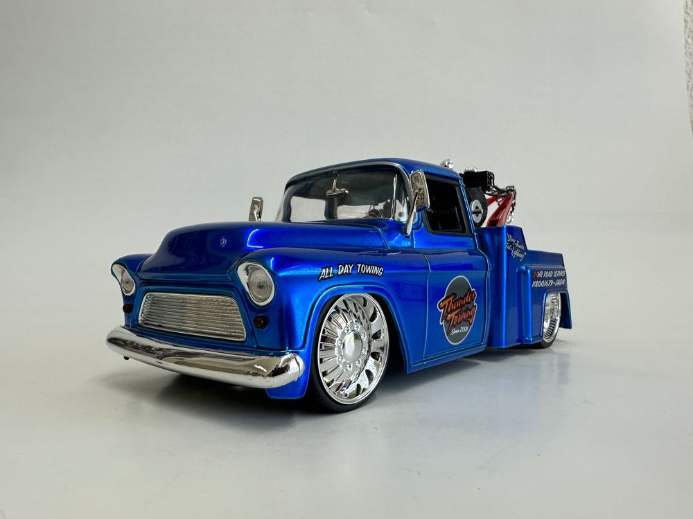 1955 Chevrolet Stepside PickUp 1:24, blau,Tow Truck JadaToys | Kaufen ...