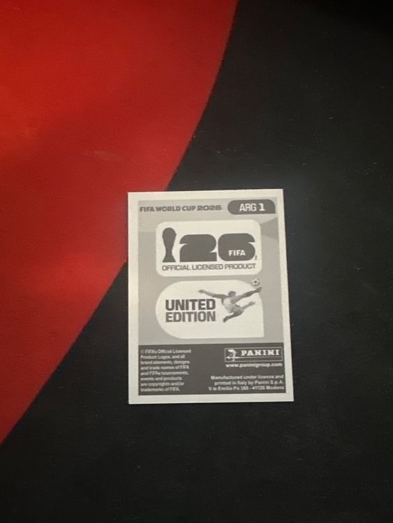 Panini FIFA WM 2026 Sticker - ARG 1 (Gebraucht) in Sulz AG für CHF 0.6 ...