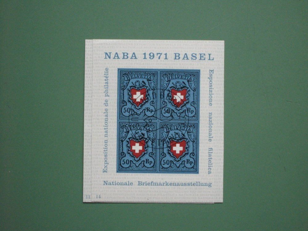 Block Nationale Briefmarkenausstellung: Schweiz Basel 1971 (Neu (gemäss Beschreibung)) in ...