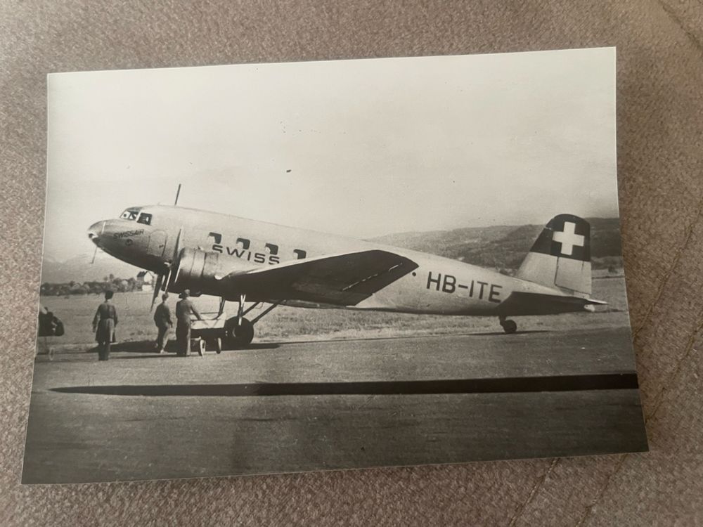 Historisches Foto Swissair Flugzeug HB-ITE Douglas DC-2 (Gebraucht) in ...