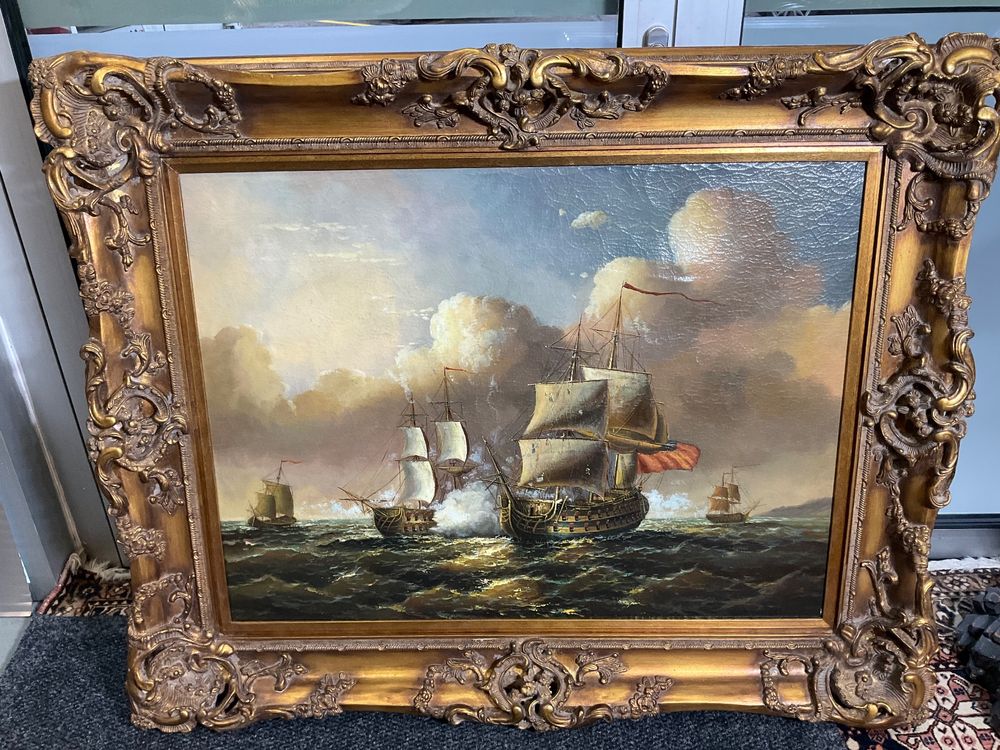 Antique Tableau 19emes siècles peinture marine (D'occasion) à Payerne ...