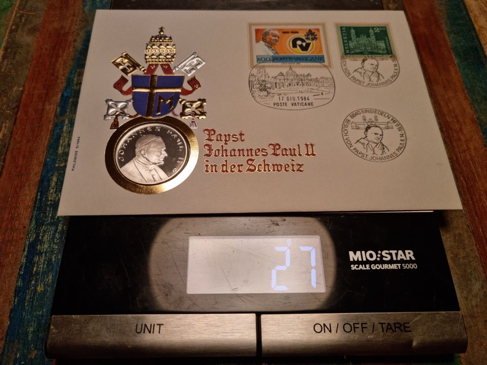 1984 Silbermünzbrief Papstbesuch in der Schweiz | Kaufen auf Ricardo