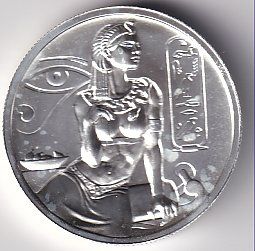 2 oz Silver UHR Round - Egyptian Gods Series - Cleopatra (Neu (gemäss ...
