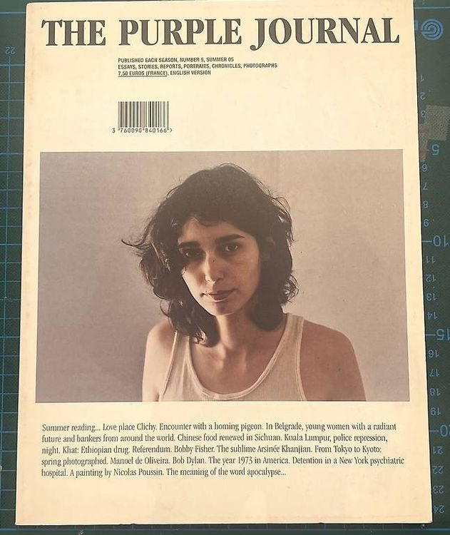The Purple Journal Number 5, Summer 05, English Version (Gebraucht) in ...