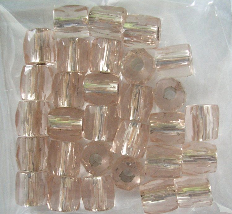 Glasperlen Rosa 6x6,5 mm | Kaufen auf Ricardo