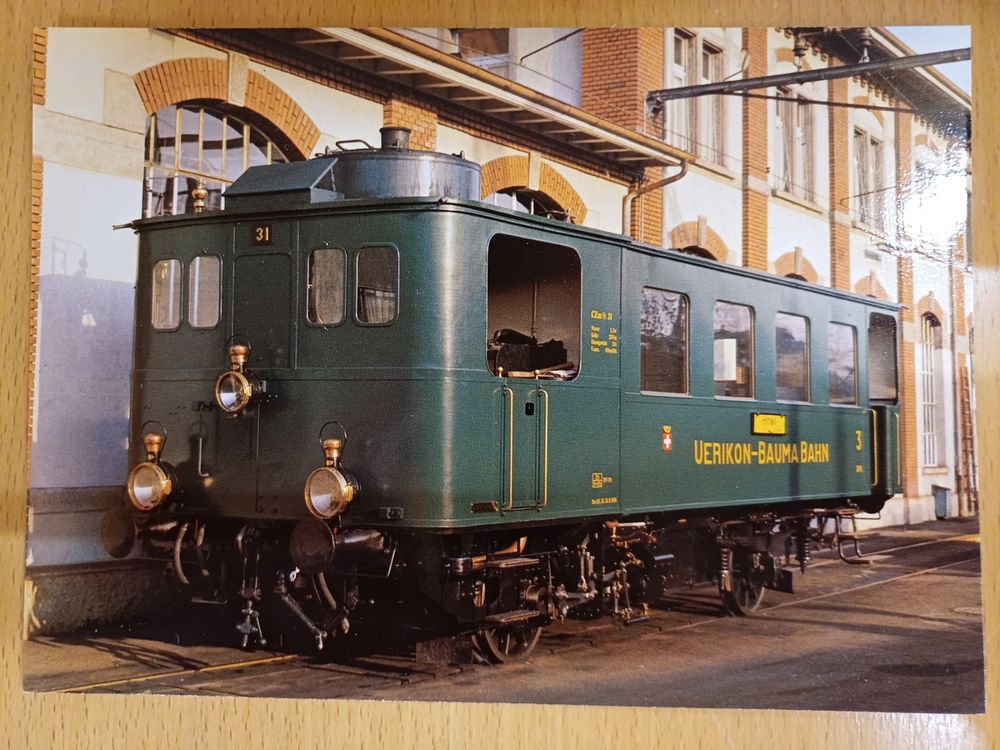 Postkarte Uerikon - Bauma - Bahn UeBB Dampftriebwagen CZm (Neu (gemäss ...