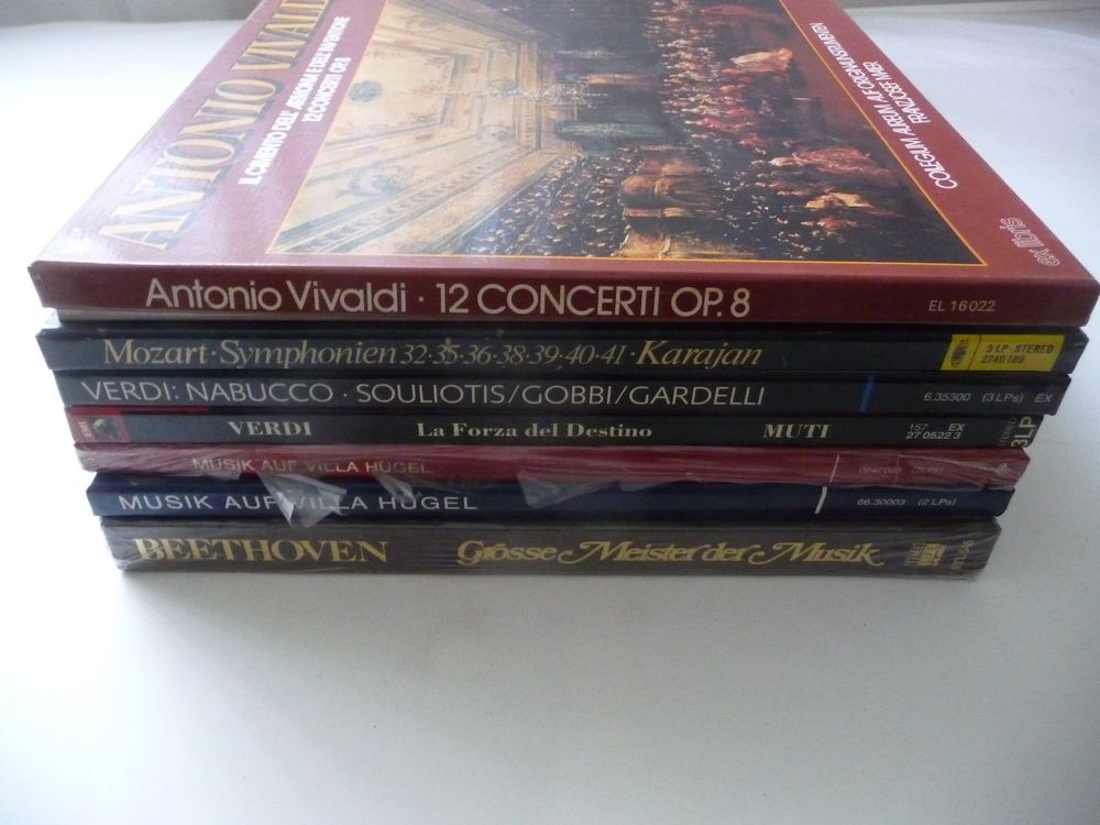 LP ALBEN - 7 STÜCK, BACH, BEETHOVEN, MOZART, VERDI, VIVALDI (Gebraucht ...