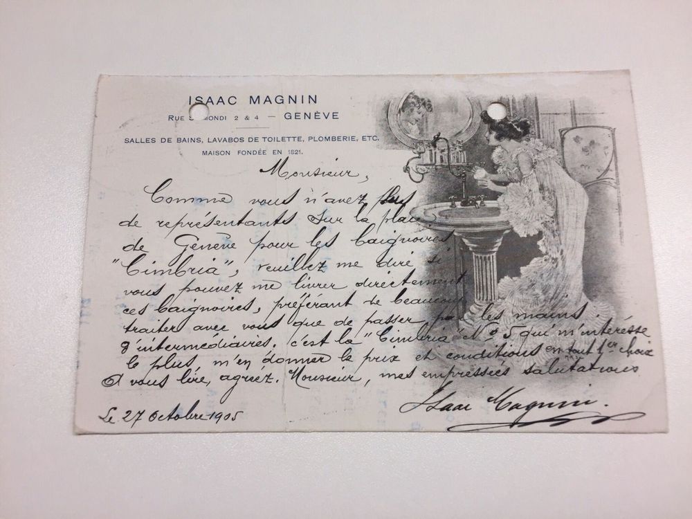 1905 Isaac Magnin Geneve Werbekarte rar | Kaufen auf Ricardo