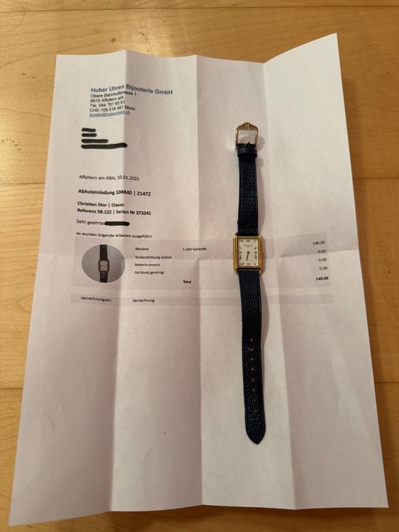 Christian Dior Paris Armbanduhr frisch revidiert (Gebraucht) in ...
