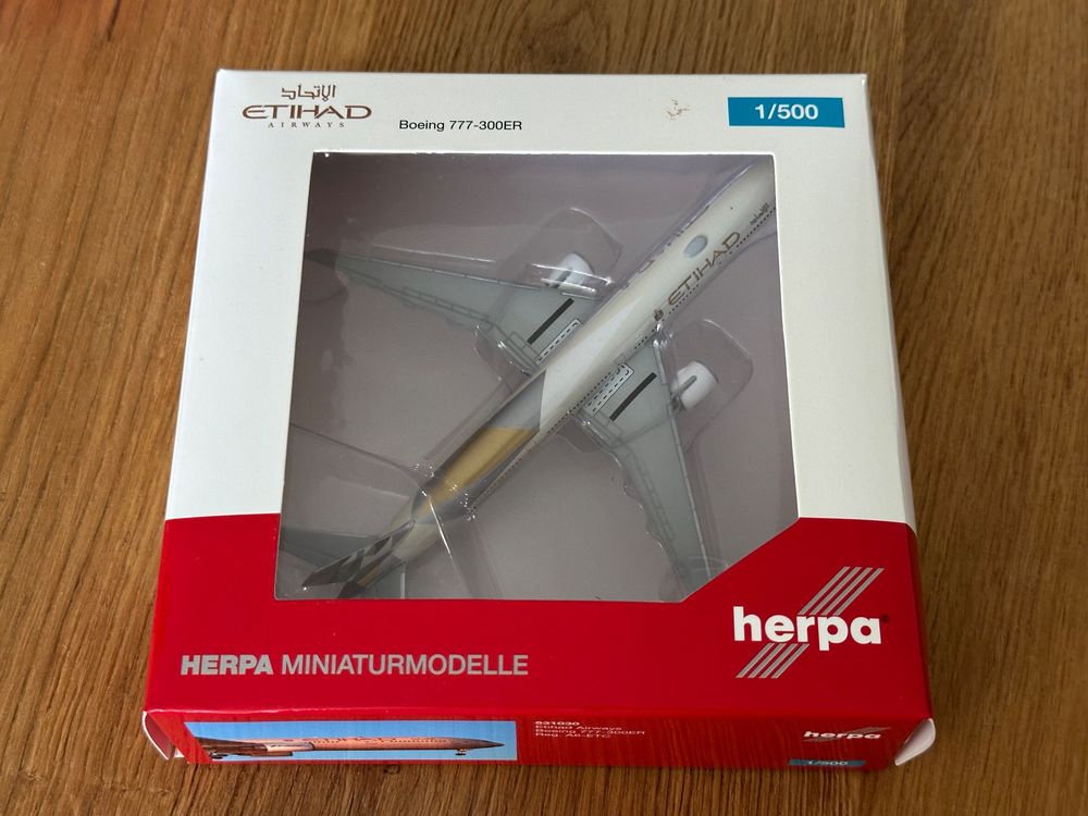 Herpa 1:500 Etihad Boeing 777-300 (Neu (gemäss Beschreibung)) in Reinach BL für CHF 30 – mit ...