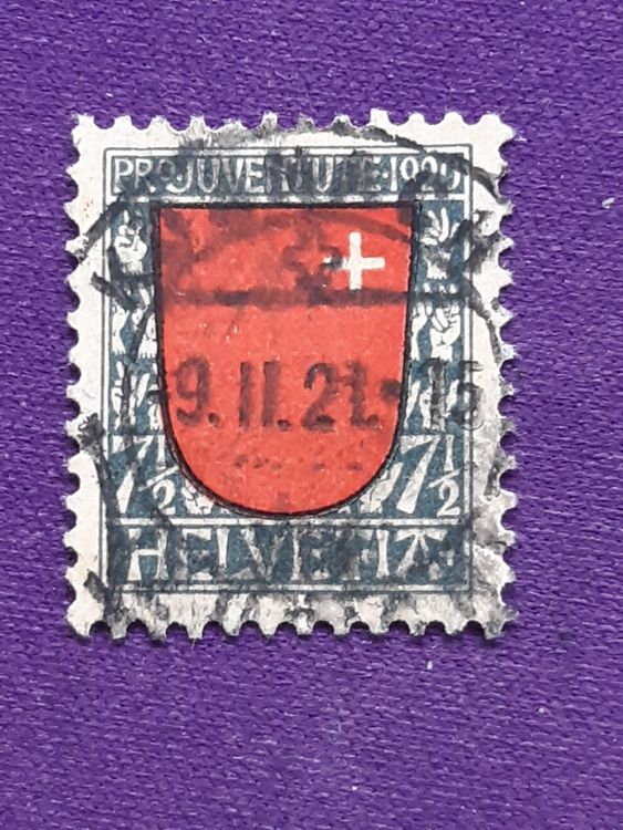 PJ 1920 7 1/2 und 5 Rp. Vollstempel Küsnacht 9.II.1921 | Kaufen auf Ricardo