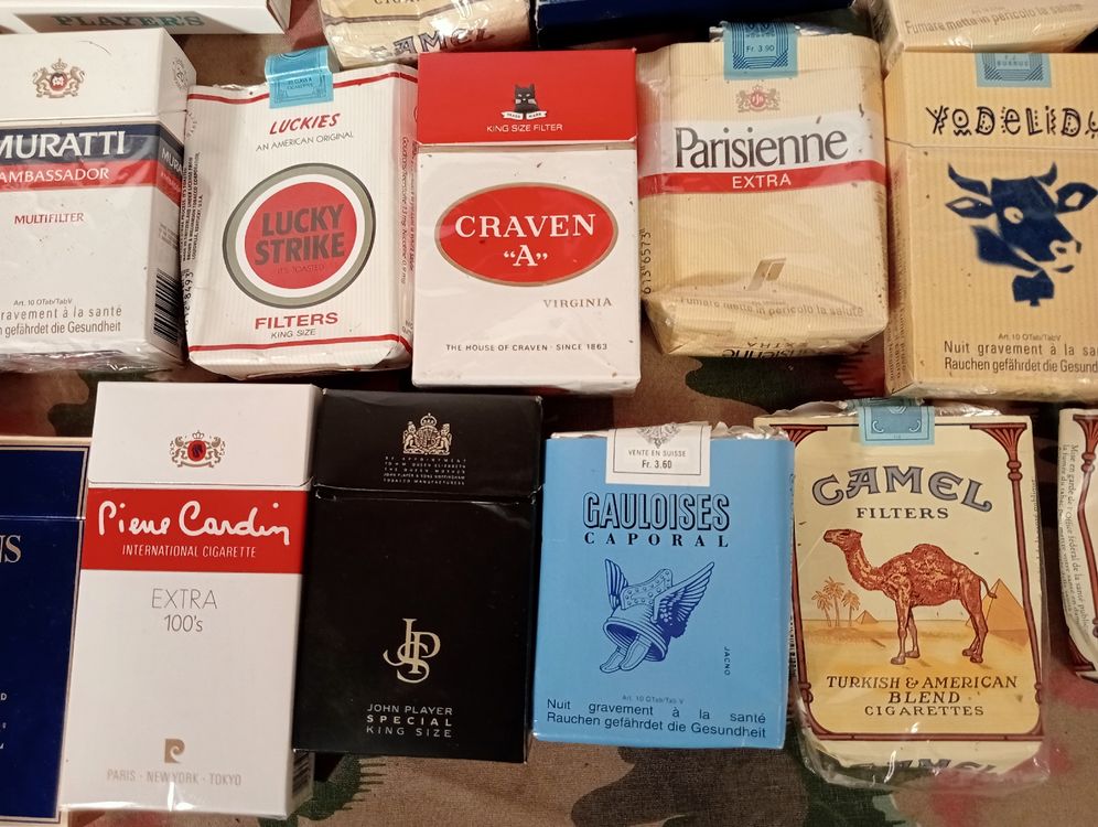 COLLECTION DE PAQUETS DE CIGARETTES ANNÉES 1990 VIDES (Gebraucht) in ...