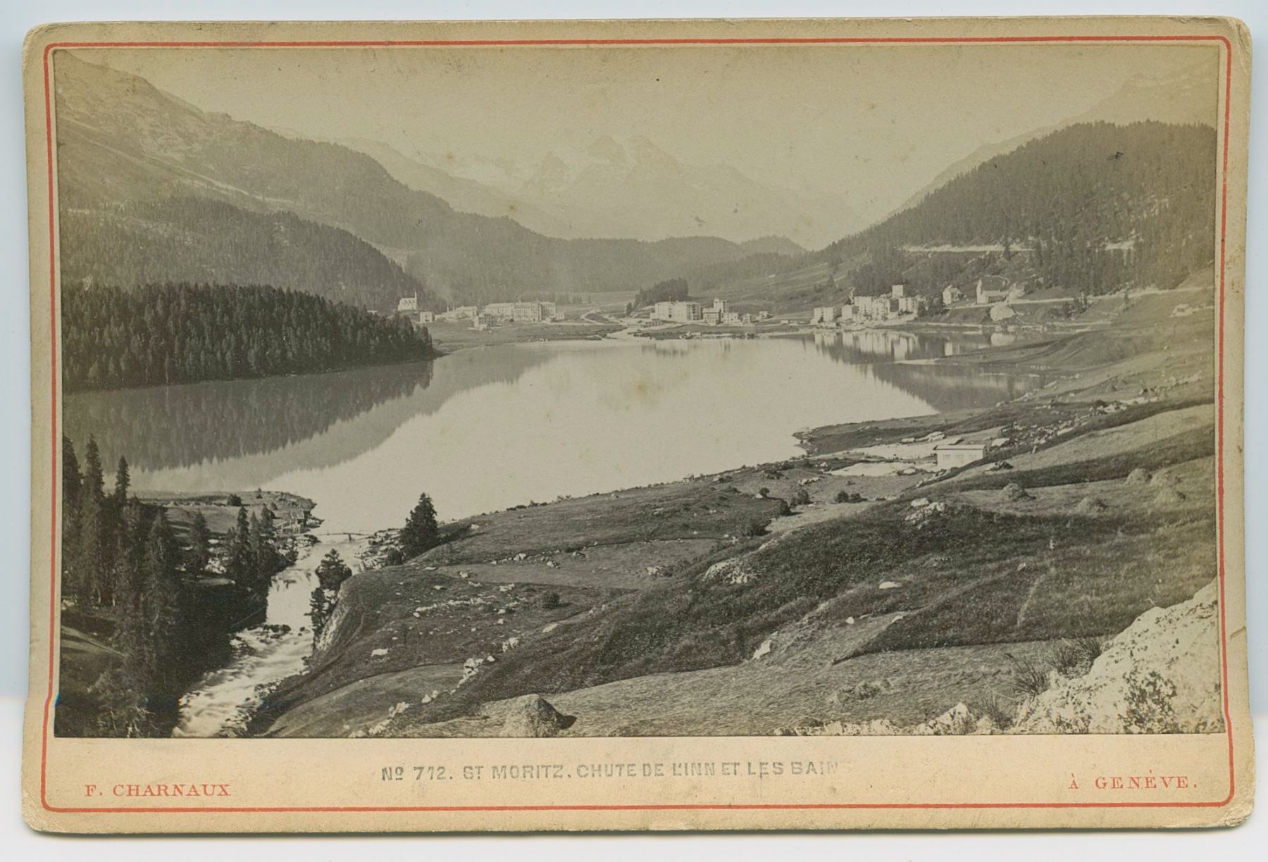 St. Moritz Innfall mit See ohne Bahnhof 1878 Engadin (Gebraucht) in St ...