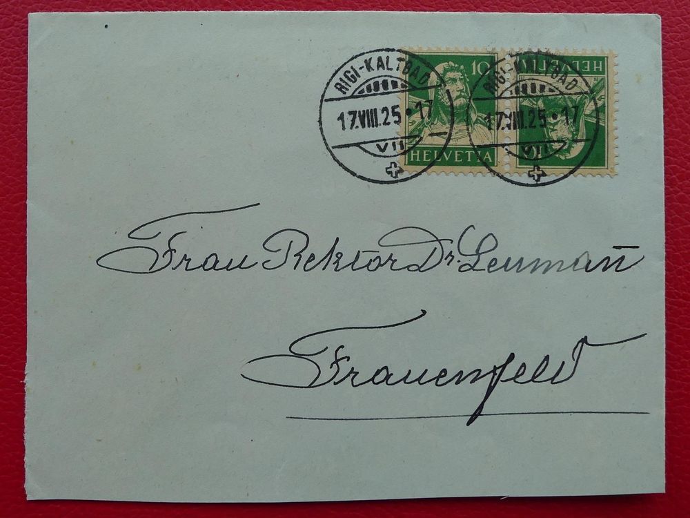 1925, LUXUS-Hotelpost-Beleg: RIGI-KALTBAD mit K18. (Gebraucht) in ...