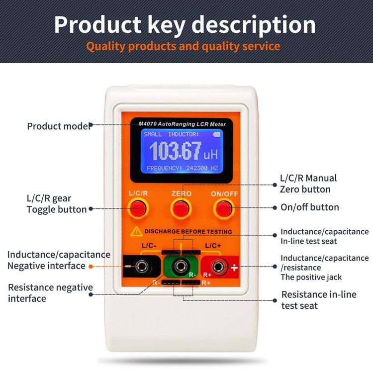 Auto LCR Meter, misst kleine und grosse Kondensatoren/Spulen (Neu ...
