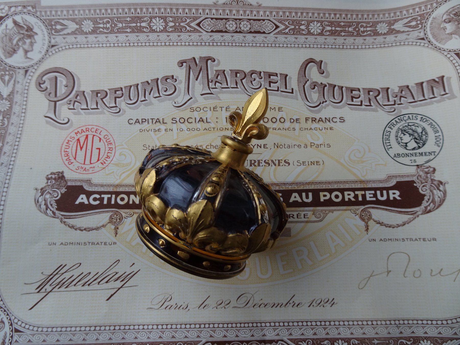 VINTAGE M. GUERLAIN PARFUM FLACON *LE ROI LE VEULT* DORE (Gebraucht) in ...