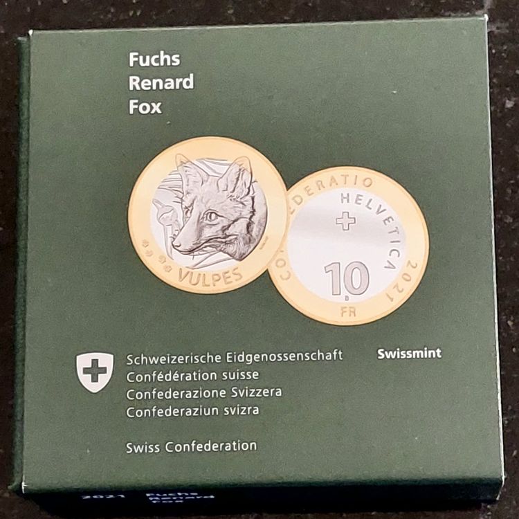 10 Fr. Gedenkmünze 2021 pp Fuchs (Neu (gemäss Beschreibung)) in Arch für CHF 55 – mit Lieferung ...