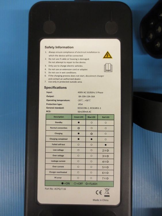 Aktion Typ 2 Ladegerät Wallbox einstellbar 11kW CEE 16A (Neu und ...