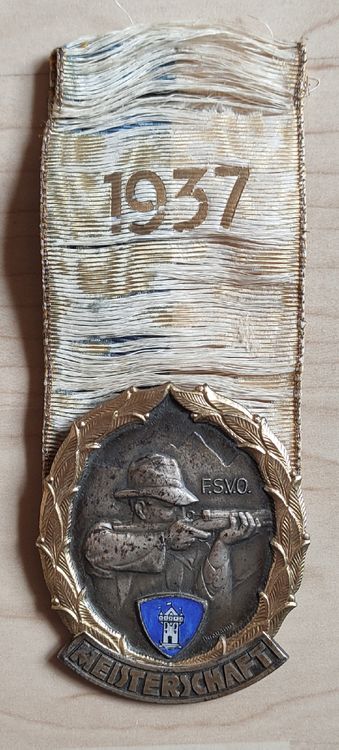 FSVO Meisterschaft 1937 Schützen Medaille Schweiz Rarität! (Gebraucht ...