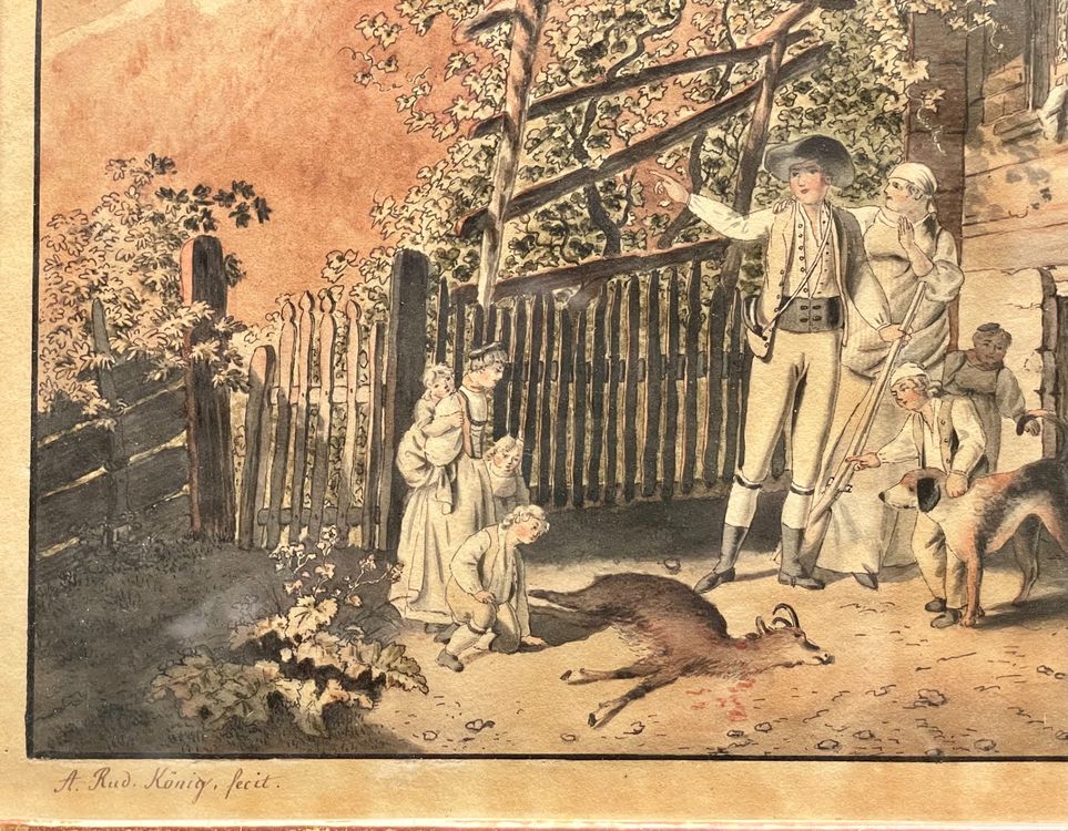 Rudolf König 1790-1815 - Original Aquarell 1810 - sign. (Gebraucht) in ...