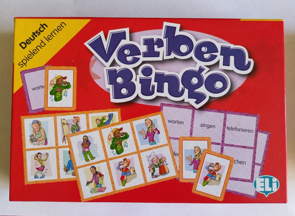 Verben Bingo Verbenwortschatz DaZ DfF Logopädie Schulspiel (Neu (gemäss ...