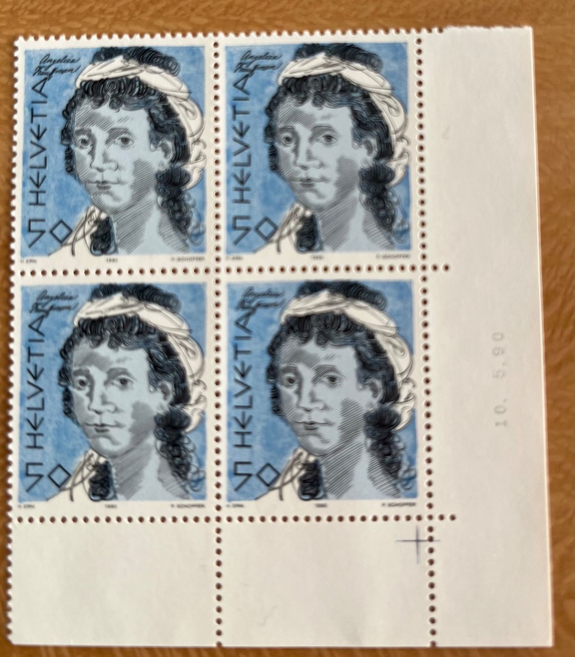 Hans Erni, 4x4er Block postfrische Briefmarken, 1990 (Gebraucht) in ...