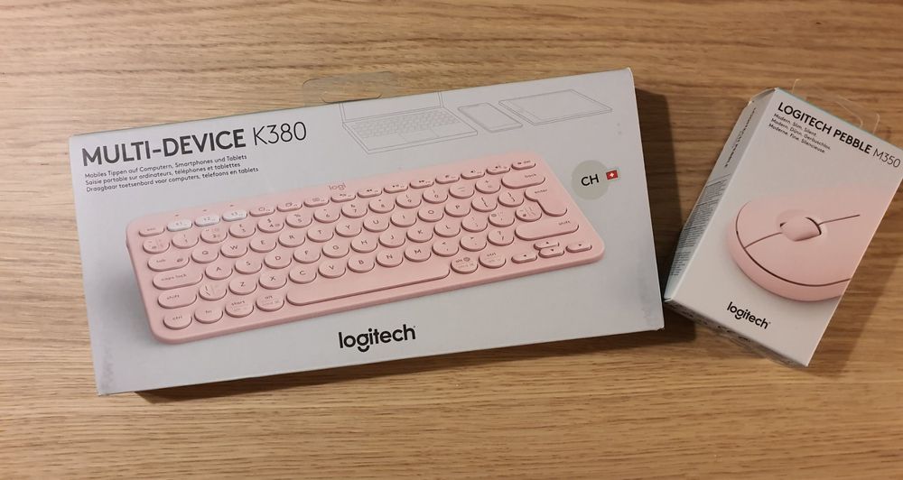 Logitech Keyboard K380 und Logitech Pebble M350 in Pink (Gebraucht) in Worb für CHF 25 – mit ...