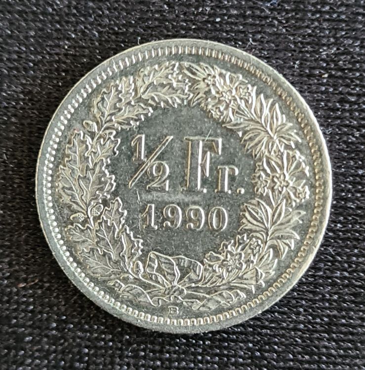 1/2 Franken 50 Rappen 1990 Schweiz Münze Monnaie Moneta | Kaufen auf Ricardo