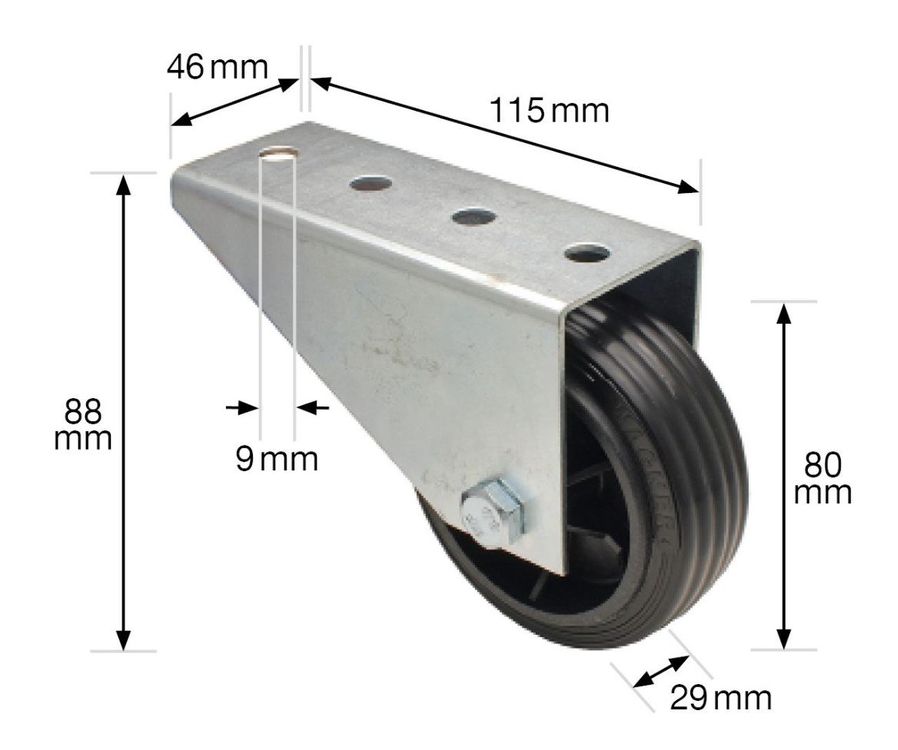 WAGNER Rolle, Roller, Torrollen, Torstützrolle, Räder 80mm | Kaufen auf ...