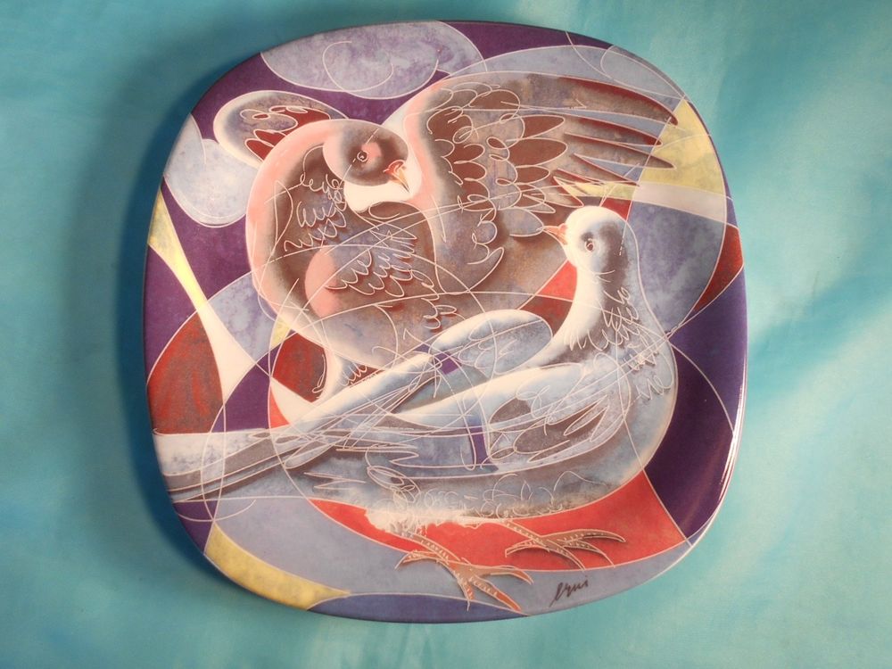Hans Erni, Sammelteller, Friedenstauben, 1994, Rosenthal | Kaufen auf Ricardo