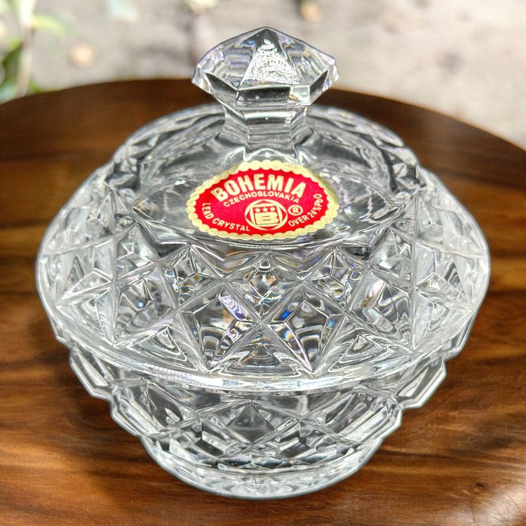 Superbe bonbonnière en cristal de Bohème Czechoslovakia 1950 (Gebraucht ...