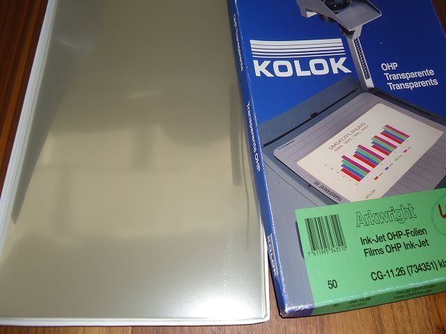 Ink-Jet OHP-Folien von KOLOK Transparent 40 Stück (Neu (gemäss ...