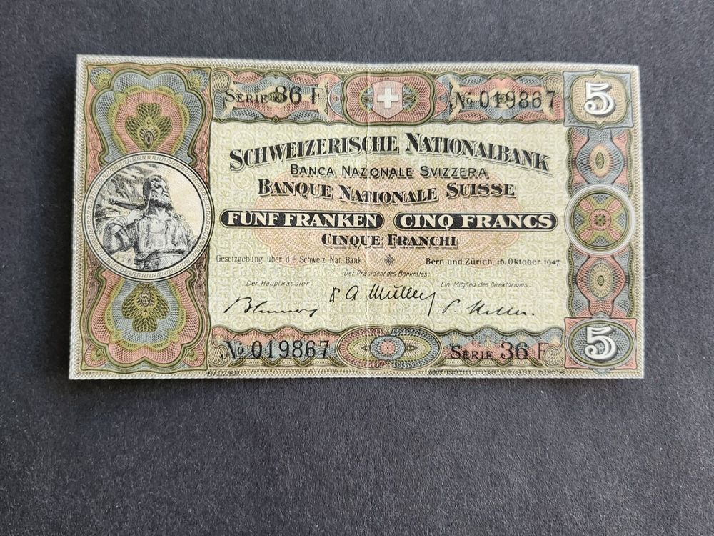 Billet de 5 francs (Gebraucht) in Sierre für CHF 10 – mit Lieferung auf Ricardo kaufen