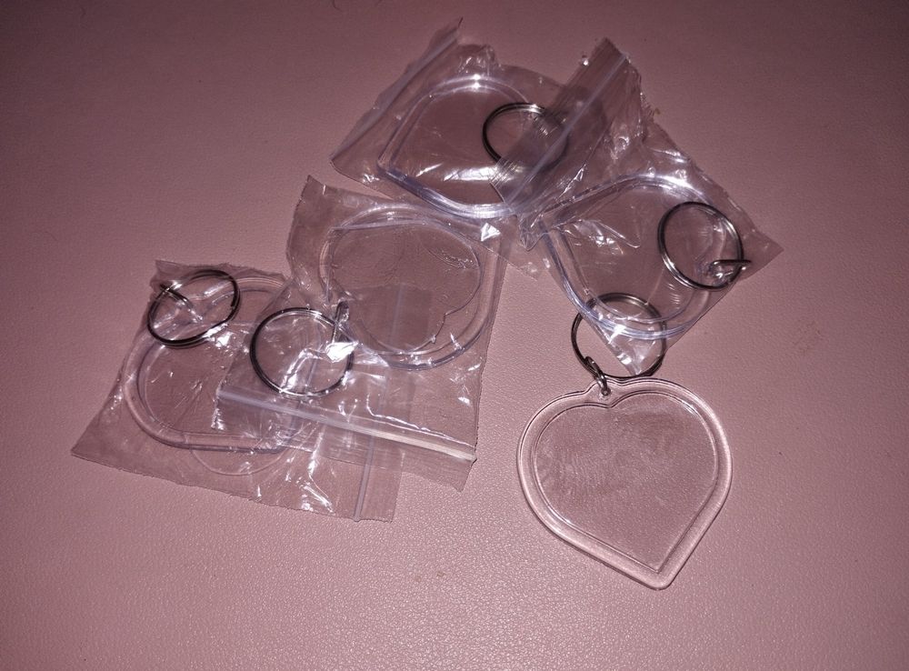 50x Schlüsselanhänger Herz Foto V3 - Porte-clés (Neuf (Voir description ...