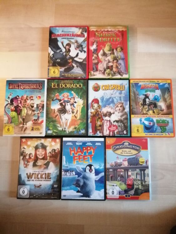 34 Kinderfilme DVDs - Happy Feet, Shrek, Cars etc. (Gebraucht) in Birrwil für CHF 10 – mit ...