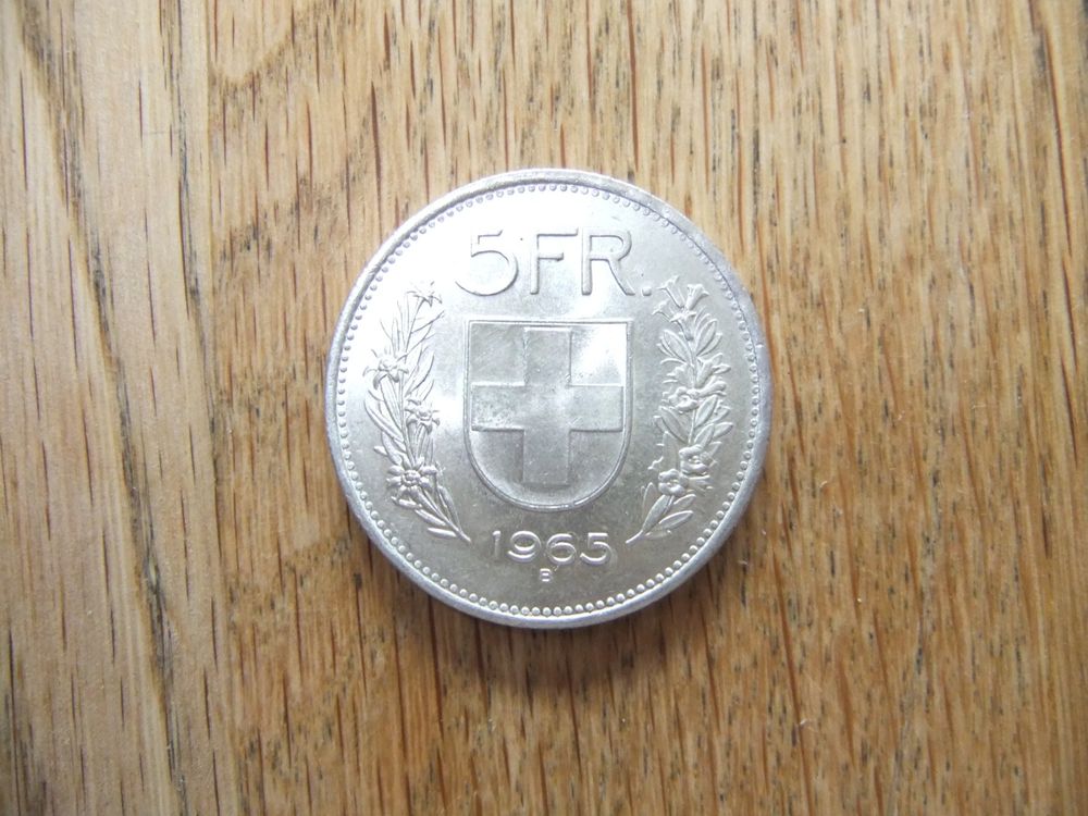 5 Franken Silber Münze Schweiz 1965 | Kaufen auf Ricardo