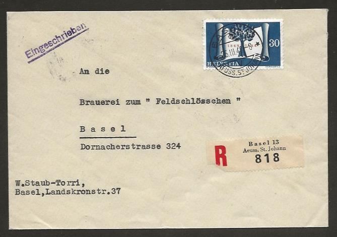 1948 30 Rp R-Brief von Basel | Kaufen auf Ricardo