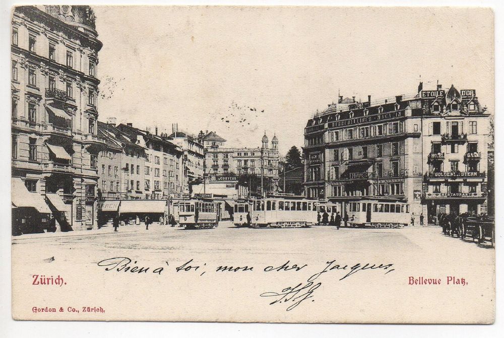 ZÜRICH Bellevue Platz, Strassenbahn Tram (Gebraucht) in Jona für CHF 25.9 – mit Lieferung auf ...