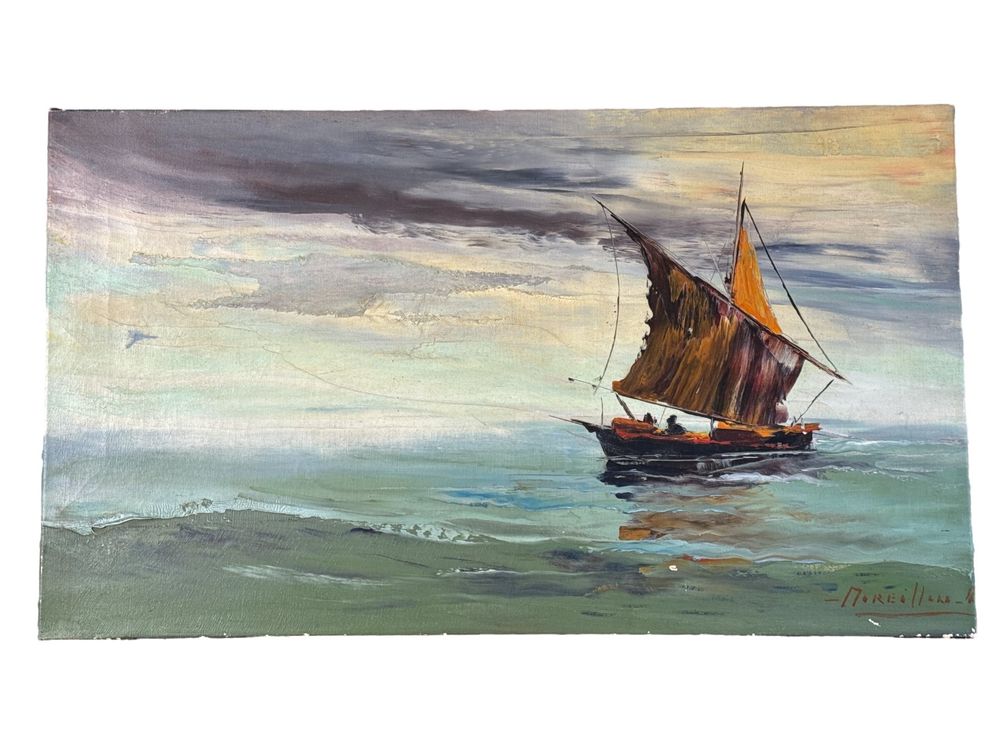 Huile s/ toile. MOREILLON. Marine (Gebraucht) in St-Maurice für CHF 21 ...