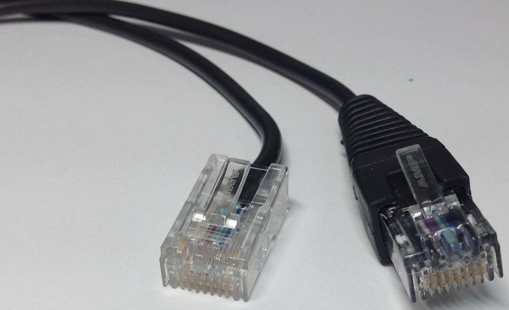 AMP Telefon Modem ISDN ADSL VDSL DSL Kabel rund RJ45 4-Phase (Gebraucht ...